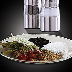 Russell Hobbs Battery Powered Salt and Pepper Grinders 23460-56 - Stainless Steel and Silver
