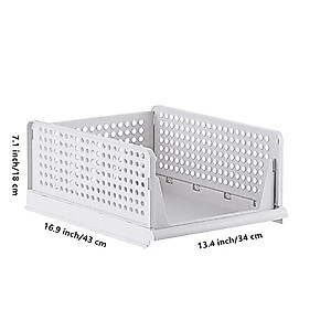 Closet organizers and storage Clothes Storage Bins, closet organizer stackable storage drawers for Office Bedroom Laundry Toys Organization (2 Pack)