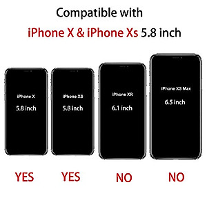 TENOC Phone Case Compatible with iPhone Xs and iPhone X/10, Clear Cases Cute Slim Soft TPU Cover Protective Bumper