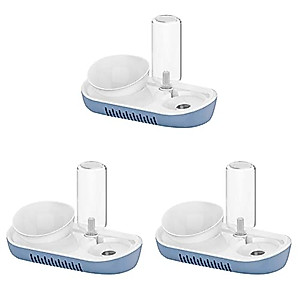 Mipcase 3 Sets Waters Cat Dish Small Automatic Waterer Kittens Blue for Kitten Bowls Puppies Bunny Puppy Water Raised Dog Food Dispenser Pets Feeder Auto Bowl Gravity Medium Pet Supplies