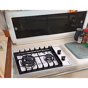 Anlyter 12 Inch Gas Cooktop, 2 Burners Built-in Gas Stovetop Stainless Steel Gas Stove Top Propane/Natural Gas Convertible Sealed Gas Cooktop for RVs, Apartments, Outdoor