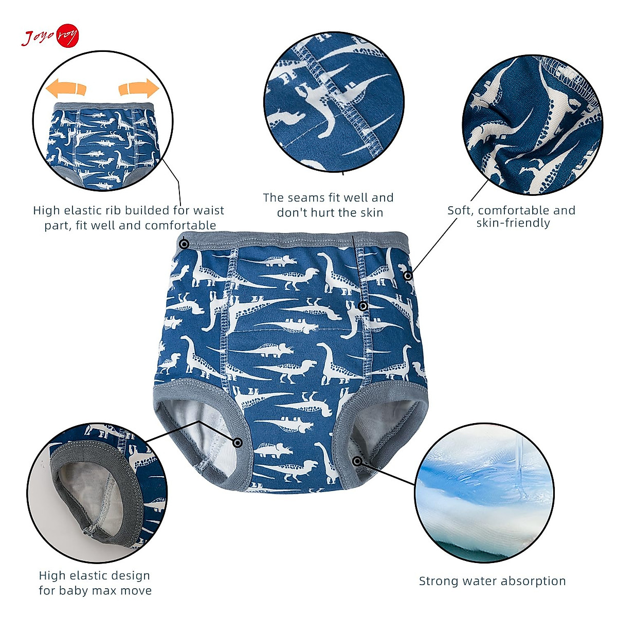 Joyo roy 6Pcs Toddler Boy Underwear 3T Underwear Boys Toddler Underwear Boys 3T Boys Underwear Toddler Boy Underwear 3T Training Pants 3T-4T Boys Training Underwear 3T Boys Underwear 3T