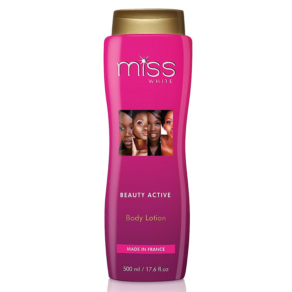 FAIR & WHITE-Miss White, Skin Brightening Body Lotion – 13.5 Fl oz / 400 ml – Moisturizing, Hydrating Lotion, Helps to Reduce pigments on: Body, Elbows, Knees and Armpits