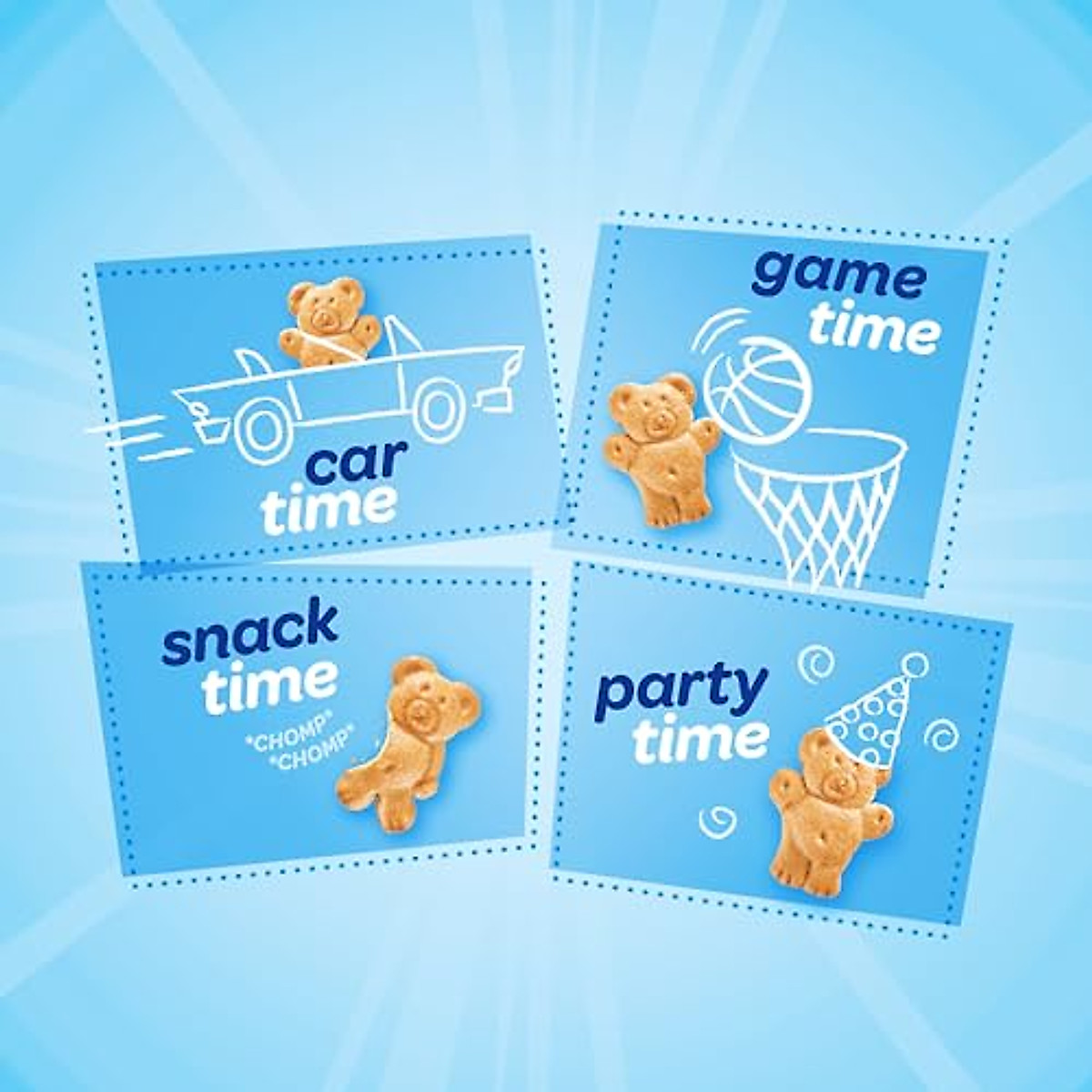 Teddy Grahams Honey Graham Snacks, 48 Total Snack Packs (4 Boxes)