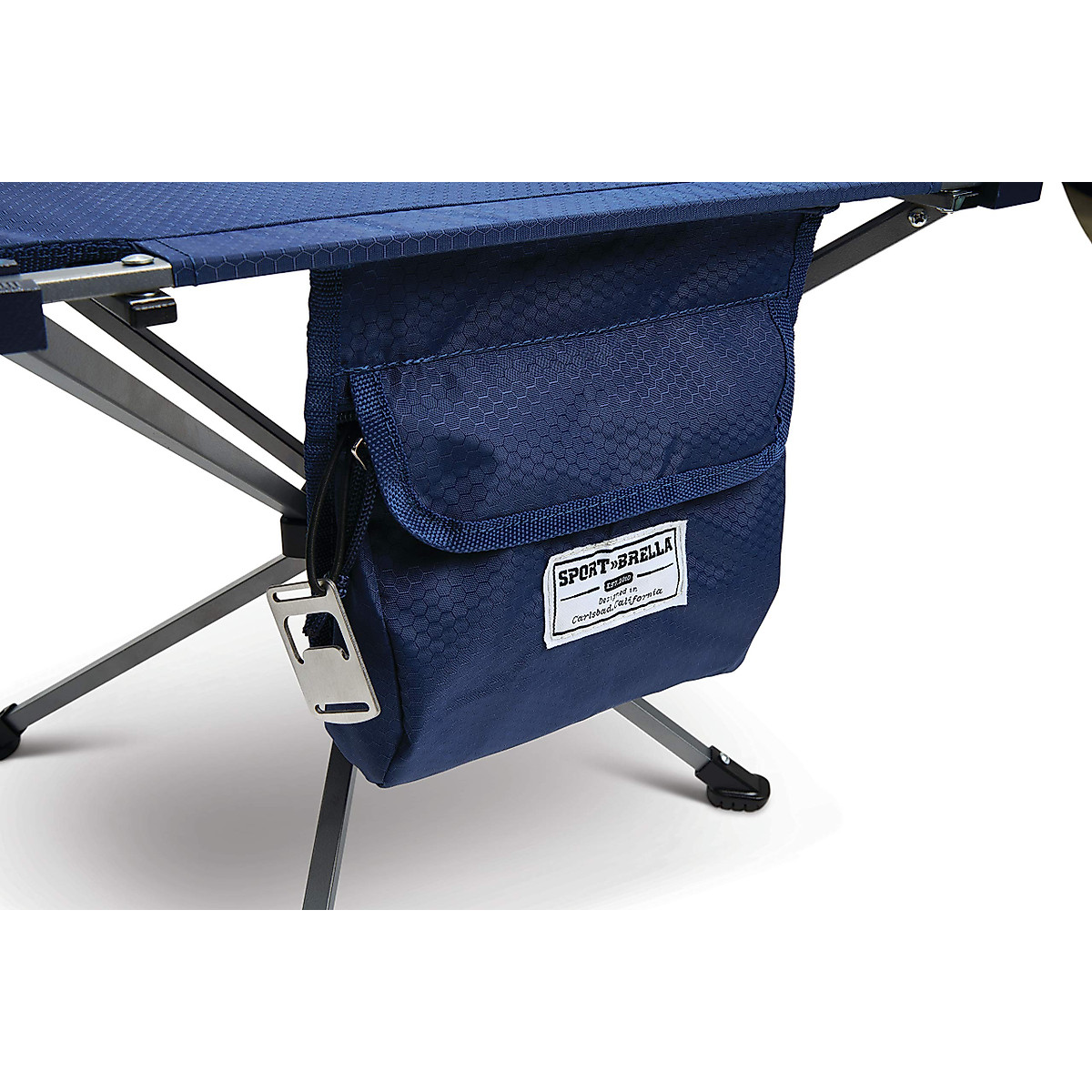 Sport-Brella SunSoul Portable Folding Table for Outdoor Camping, Picnics, Tailgates, and Beach Navy