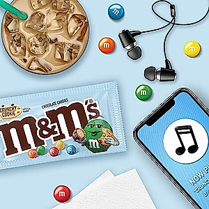 M&M'S Crunchy Cookie Milk Chocolate Candy, Singles Size, 1.35 Ounces, 24-Count Box