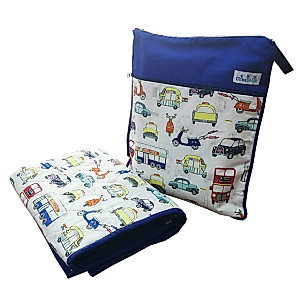 Chez Bébé Cars LillyPad Sheet Protector for Kids - 3-Layers Absorbent Pad for Toddler Bed (28x26) Absorbs 8 Cups - Premium Eco-Friendly Quality Cotton Quilted Fabric Bed Wetting Pads Washable