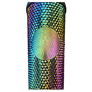 Satrbucks Limited Edition Studded Oil slick Rainbow Iridescent Tumbler Fall 2023 Venti 24 oz