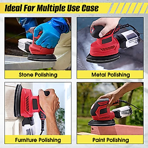 TUSGOR 5 Pack Mouse Detail Sanding Interface Pad Hook and Loop - Triangle Sanding Pads with 5 Holes Foam Interface - Mouse Sander Sandpaper Backing Pad for Flexibility & Balancing Sanding Pressure