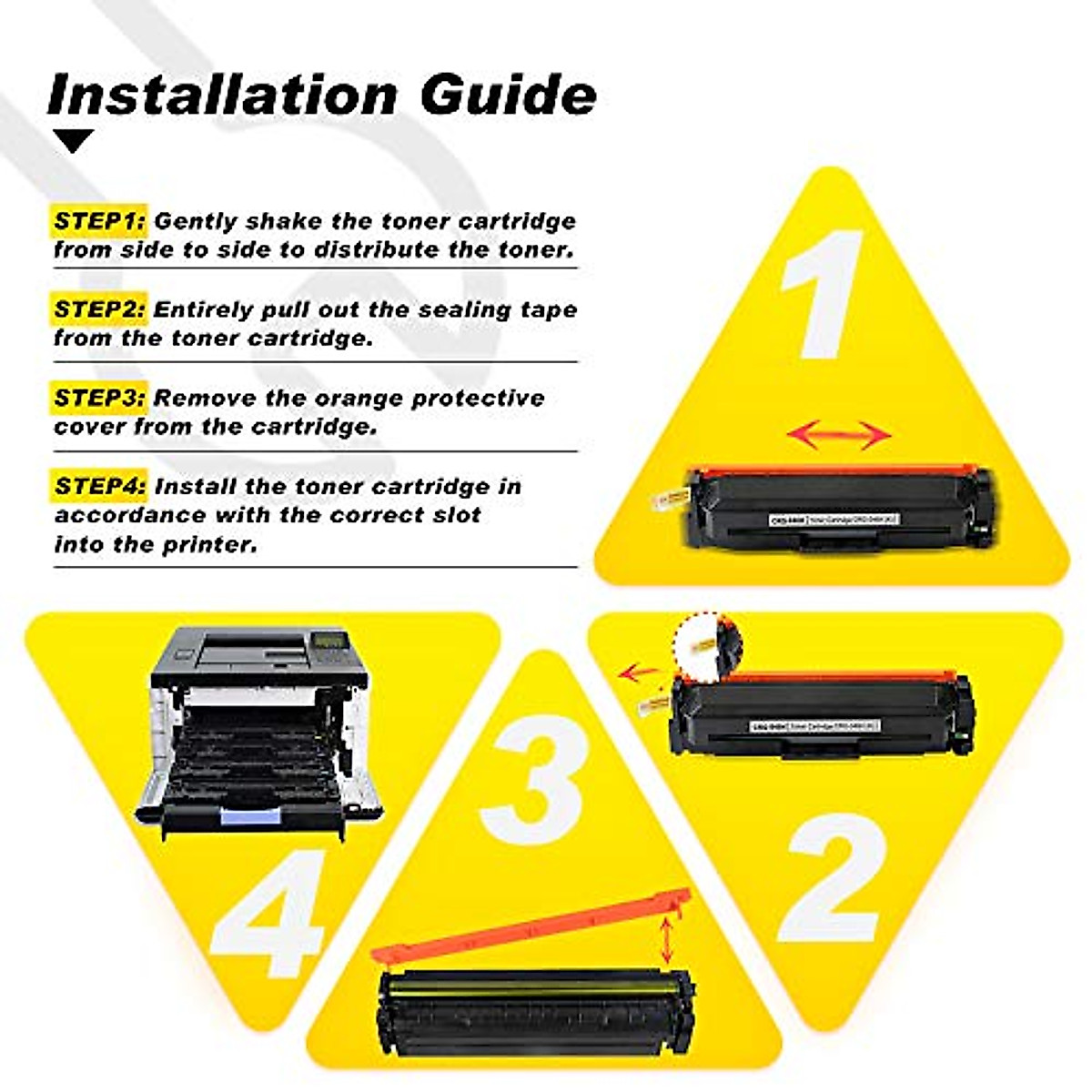v4ink Compatible Toner Cartridge Replacement for Canon 046 046H CRG-046 Black Cyan Magenta Yellow Toner High Yield Set for Canon ImageClass mf733cdw mf731cdw mf735cdw lbp654cdw MF735Cdw Printer