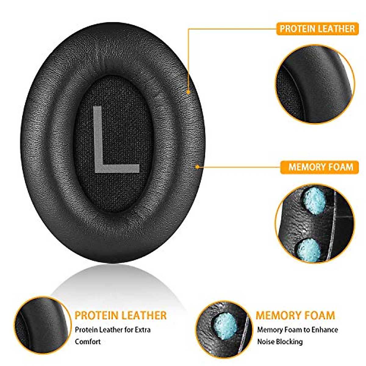 Replacement Earpads for Bose 700, JARMOR Memory Foam Ear Cushion Cover for Bose Noise Cancelling Wireless Bluetooth Headphones 700, NC700 ONLY (Black)