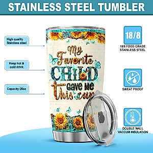 JENOIS Leopard Mothers Women Tumblers Mama For Ever Mother Print Coffee Day Best Cheetah Cups Sunflower Funny, Mom Gifts, Tumbler 20 Oz With Lid And Straw, 1 Mom Nutrition Facts