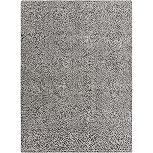 Rugs.com - Über Cozy Solid Shag Collection Rug – 9' x 12' Cloud Gray Shag Rug Perfect for Living Rooms, Large Dining Rooms, Open Floorplans