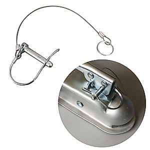 HILILON 5PCS Trailer Coupler Pin, 5/16-Inch Diameter x 1-3/4-Inch Long Prevents Loss, Plastic Coating Tether, Length 11-1/2" with Steel Quick Release Ring