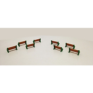 Outland Models Train Railroad Scenery Park / Garden Bench 8 pcs HO OO Scale 1:87