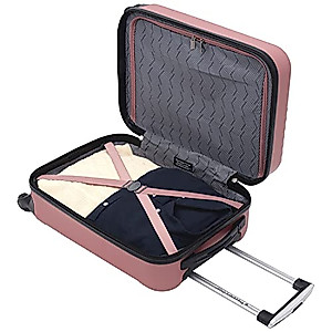 Travelers Club Cosmo Hardside Spinner Luggage, Rose Gold, Carry-On 20-Inch