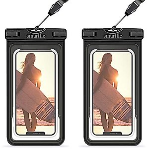 Floating Waterproof Phone Pouch/Holder, Universal Waterproof Case Dry bag Underwater for iPhone 13 12 11 Pro Max XR,XS, 8,7,6 Plus,SE, Samsung Galaxy S22 21 10 9/A/J/Note, 7”, Beach Water Pool -2 Pack