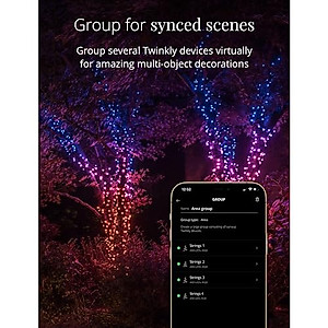 Twinkly App-Controlled 105ft Smart String LED Lights with 400 AWW LEDs - WiFi & Bluetooth Connectivity, Sync with Music, Indoor/Outdoor Use (IP44), Compatible with Google Assistant & Amazon Alexa