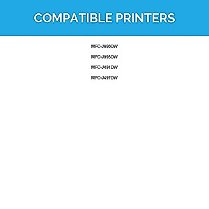 LD Products Compatible Ink Cartridge Replacement for Brother LC3013C High Yield (Cyan) for use in Brother MFC-J491DW, MFC-J497DW, MFC-J690DW, MFC-J895DW Printers