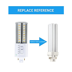 IDO LED G24q 4-Pin Light Bulb 14W 2000Lumens 32W Compact Fluorescent Lamp Replacement (Remove/Bypass The Ballast)
