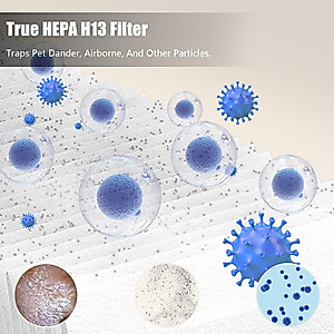 2-pack H7123101/H211/H211S Replacement Filter, Compatible with Govee life H712301 and Homvana H211/H211S Air Purifiers, 4-Stage Filtration, True HEPA H13 Filter+Actitvated Carbon Filter