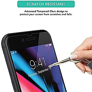 iSOUL [4 Pack] Screen Protector for iPhone SE 3/2 (2022/2020)/ 8/7/6s/6 Tempered Glass Film 9H HD, 2.5D Edge 4.7 inch [3D Touch] [Compatible with Apple SE iPhone 2nd 3rd Gen]