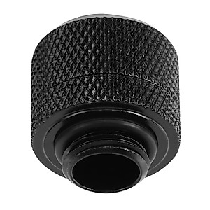Dracaena 6 Pack G1/4" Thread to 3/8" ID, 5/8" OD Compression Fitting for Soft Tubing, Soft Tube Connectors for Computer Water Cooling System, Black