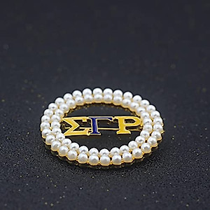 SGRho Sorority Paraphernalia Bracelet Brooch Pin 1922 Sorority Necklace Greek Sorority Gift for Women Girls (1922 Brooch)