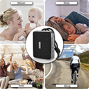 Basspal Bluetoth Speaker, IPX7 Waterproof Shower Speakers with 10W Stereo Sound, 12 Hours Playtime Portable Speaker with Bluetooth 5.0, Built-in Mic, Lanyard, Hiking Camping Travel & Shower