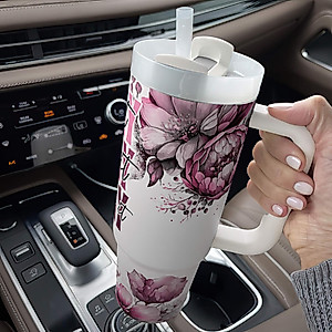 Fancyfams - Christian Gifts for Women Faith, 40 oz Tumbler Travel Mug - Birthday & Religious Gifts, Inspirational Best Friend Tumbler (Pray - 40oz)