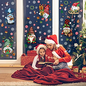 GYGOT 9Sheets Grinchs Window Clings,Reusable Christmas Window Decals Stickers, Whoville Holiday Window Clings for Glass Windows Xmas Holiday Home Decor