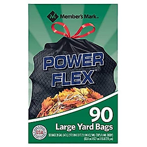 Member's Mark 39 gal. Power-Guard yd Drawstring Trash Bags (90 ct.) (90 Count (Pack of 2))