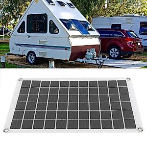POCREATION Monocrystalline Solar Panel, IP65 Waterproof Portable Solar Cell Panel 100W Monocrystalline 12 24V USB Output for Car Trailers Yacht