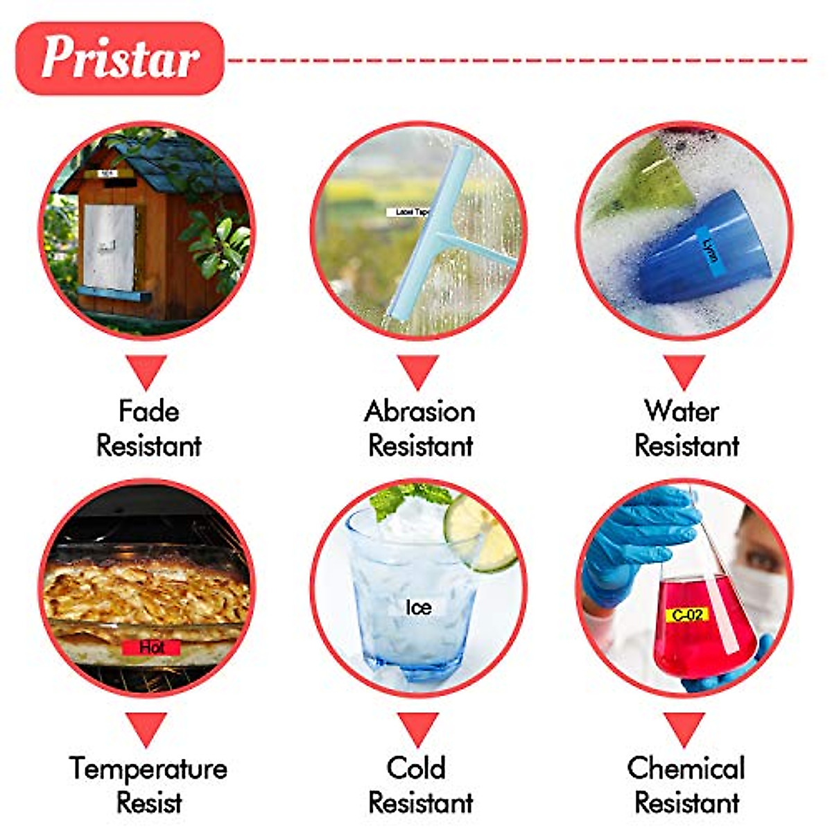 Pristar Compatible Label Tape Replacement for XR-18WE XR18WE for Casio Label Maker Tape 18mm 3/4" for Casio EZ Label Maker KL-750 KL-780 KL-7000 KL-7200 KL-120 KL-130 KL-820, Black on White, 3-Pack