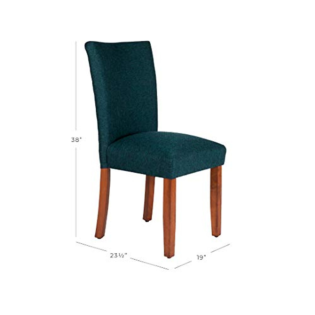 HomePop Parsons Classic Upholstered Accent Dining Chair, Set of 2, Navy