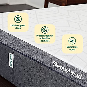 Sleepyhead 3-Inch Queen Mattress Topper - Copper-Infused Memory Foam with Washable Cover - Bedroom Essential (Queen, 3'' Copper Topper)