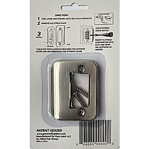 Gator Door Latch Restorer - Strike Plate (Satin Nickel)