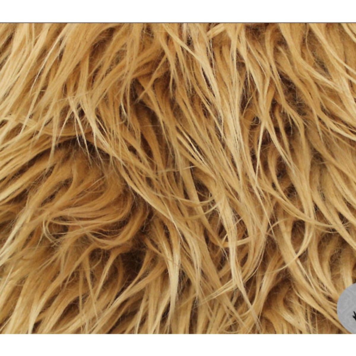 Faux/Fake Fur Mongolian Fabric Sold by The Yard (Dark Camel)