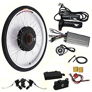 Electric Bike Conversion Kit, 48V 1000W/ 36V 350W/ 36V 250W E-Bike Conversion Kit Front/Rear Wheel Electric Bicycle Motor Kit Bike Hub Motor for 26"/20" Bike (48V 1000W Rear Wheel for 26")