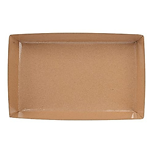 Restaurantware Matsuri Vision 8 x 5 x 1.5 Inch Medium Sushi Trays 100 Greaseproof Sushi Packaging Boxes - Lids Sold Separately Disposable Kraft Paper Sushi Containers For Entrees Or Desserts