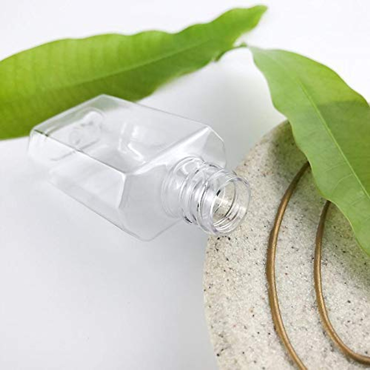 FOOCHY Clear Hand Sanitizer Travel Bottles Empty Plastic Refillable Flip-Top Bottles for Hand Sanitizer Shampoo Lotion,etc - No BPA/Parabens, 60ml/2oz (Set of 8)