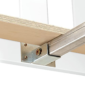 Max & Lily Full Bed, Wood Bed Frame with Headboard For Kids, Slatted, White