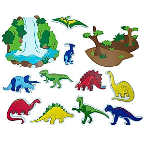 Edushape Magic Creations Foam Sticker Imaginative Bath Tub Activity Play Set, Dinosaurs