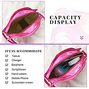 KUANG! Girls Cute Mushroom Shape PU Leather Shoulder Crossbody Bag Tote Chain Satchel Purse for Kids