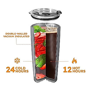 ORCAE 20oz Colorful Rose Flower, Crystal Stained Glass Style Flowers, Pink Purple Rose Tumbler Cup, Insulated Travel Mug with Lid, Coffee Thermos for Women, Gifts for Women - M