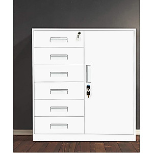 GRFIT File Cabinet Steel File Cabinet Office Data Cabinet Metal Storage Cabinet with Lock Locker with Drawer Filing Cabinets (Color : B)