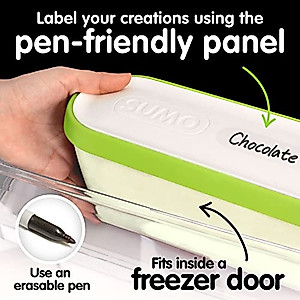 SUMO Ice Cream Containers for Homemade Ice Cream - 2 Ice Cream Containers - 1.5 Quart Each - Green