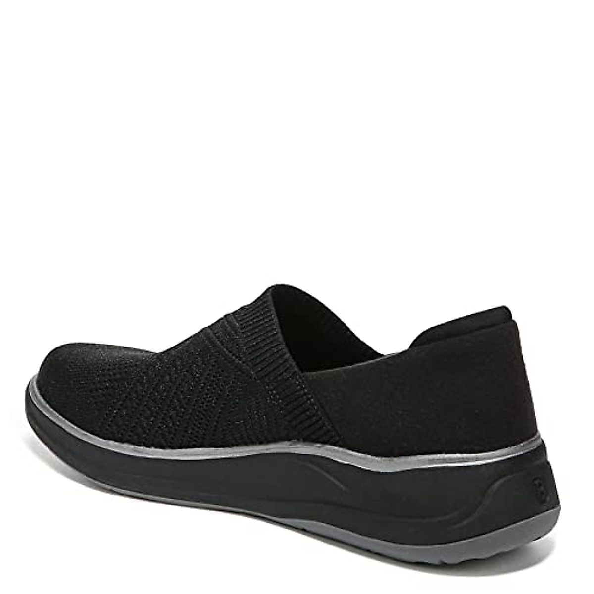 BZees Women's Triumph Slip-On Sneaker, Black, 9 Wide