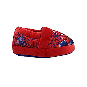 Marvel Spider-Man Toddler Boys Plush Aline Slippers (2-3 M US Little Kid, Red)