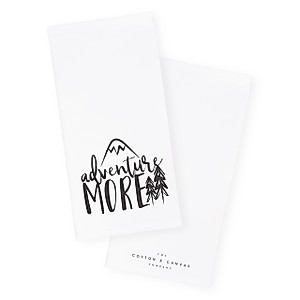 The Cotton & Canvas Co. Adventure More Soft and Absorbent Kitchen Tea Towel, Flour Sack Towel and Dish Cloth